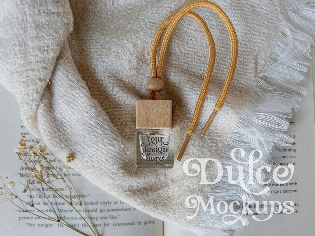 Square Glass Car Diffuser Mockup Fall Mockup Square Style Glass ...