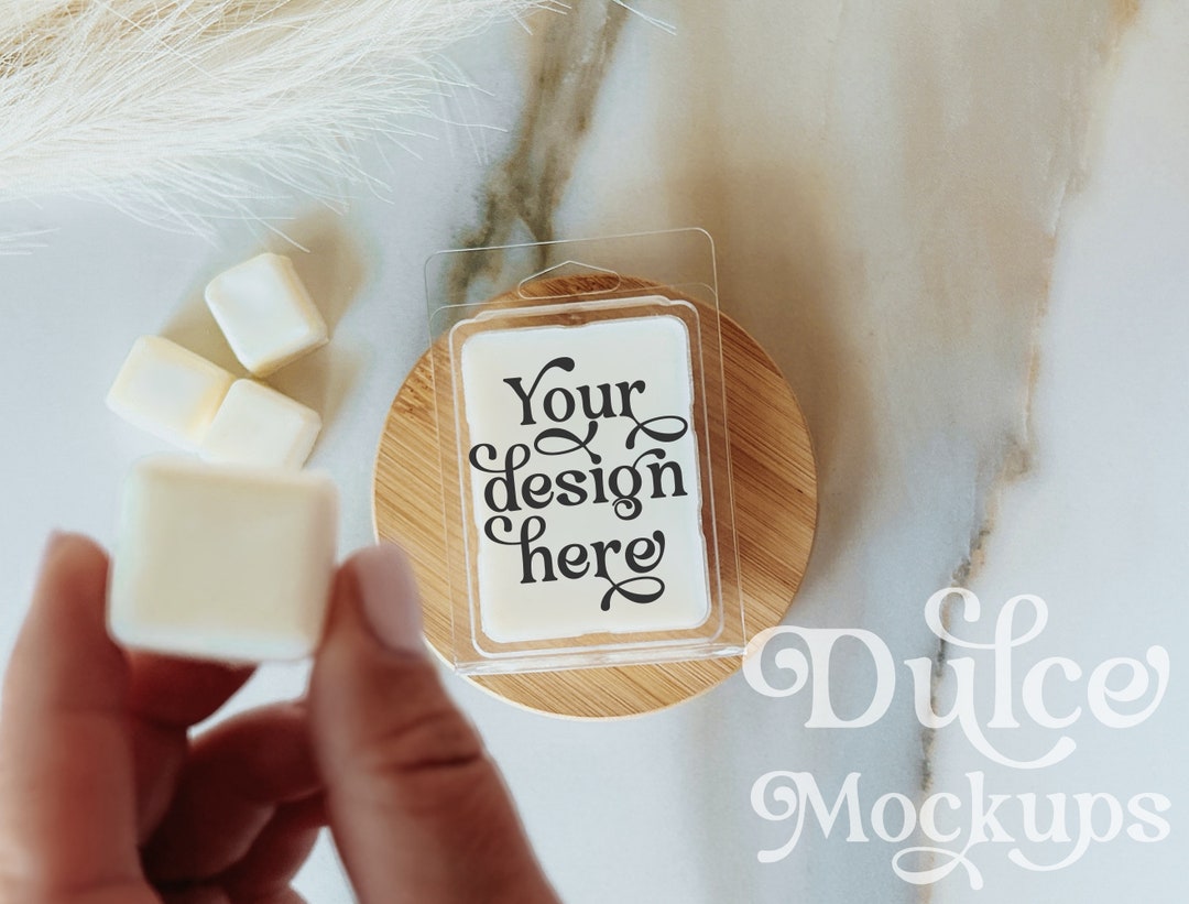 White Wax Melt Mockup White Tart Mockup Minimalist Mockup Sticker Label ...