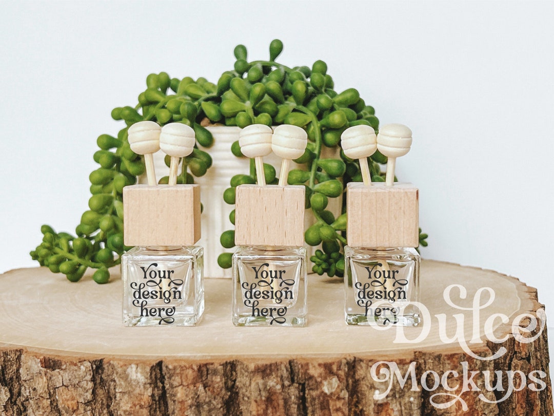 Square Glass Car Vent Diffuser Mockup Square Car Diffuser Air Freshener ...