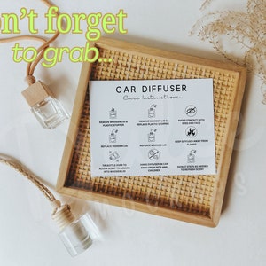 Round Car Diffuser Mockup Label Template Canva Mockup Car Air Freshener ...