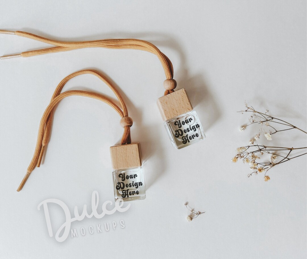 Square Glass Car Diffuser Mockup Square Style Glass Diffuser Air ...