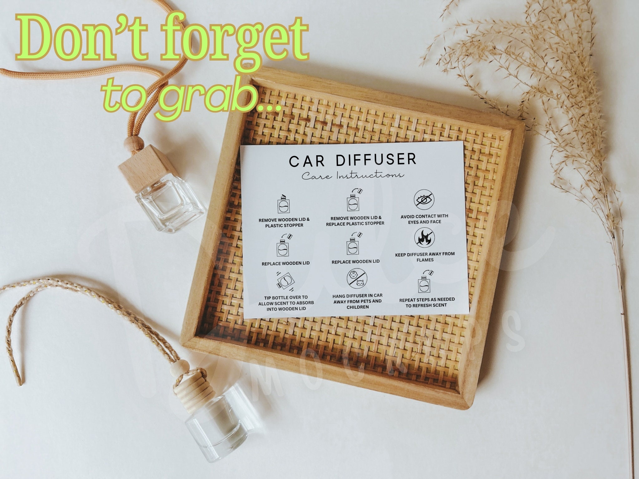 Round Car Diffuser Mockup Label Template Canva Mockup Car Air Freshener ...