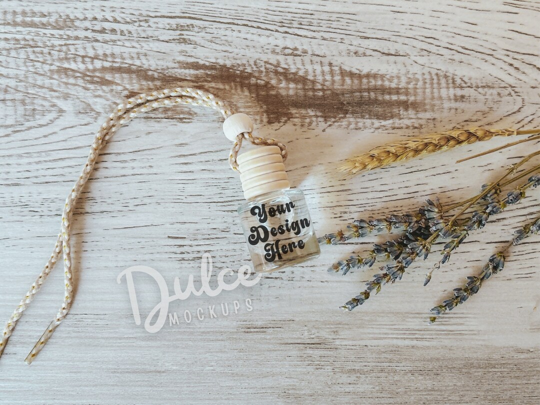 Round Car Diffuser Mockup Label Template Canva Mockup Car Air Freshener ...