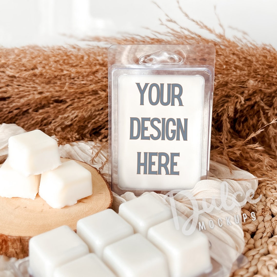White Wax Melt Mockup White Tart Mockup Boho Mockup Sticker Label ...
