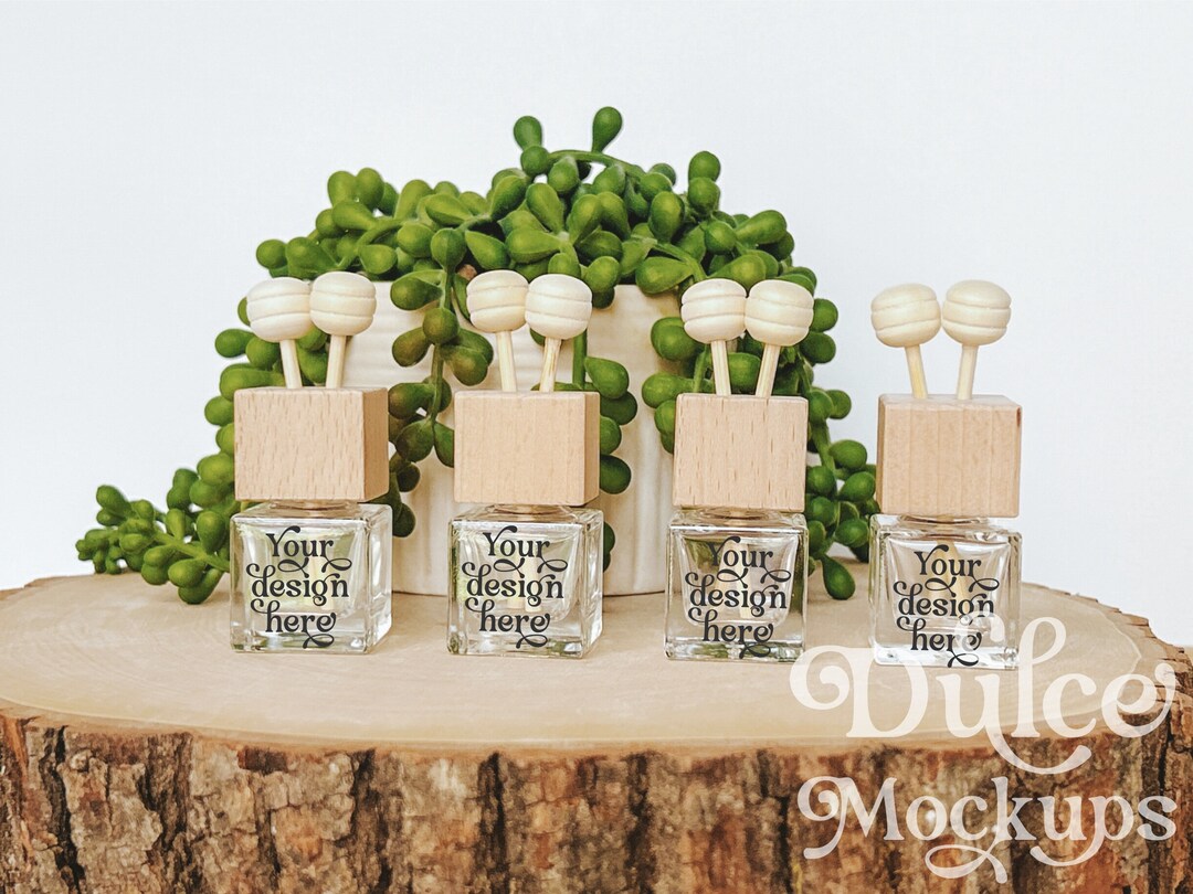 Square Glass Car Vent Diffuser Mockup Square Car Diffuser Air Freshener ...