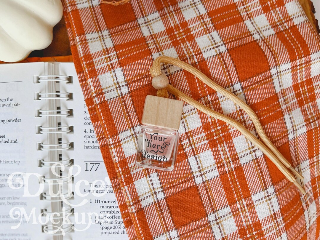 Square Glass Car Diffuser Mockup Fall Mockup Square Style Glass ...