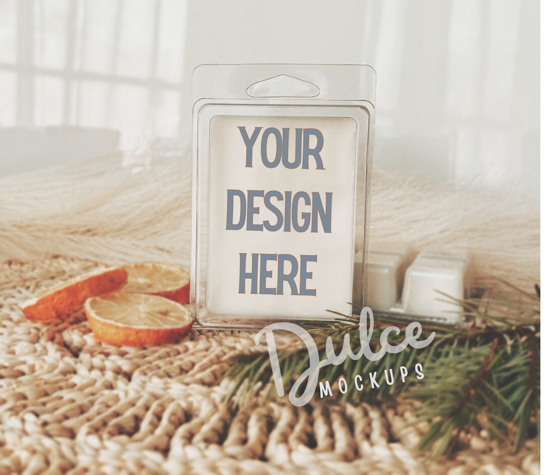 White Wax Melt Mockup White Tart Mockup Boho Mockup Sticker Label ...