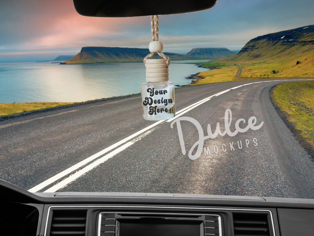Car Diffuser Mockup Label Template Canva Mockup Car Air Freshener ...