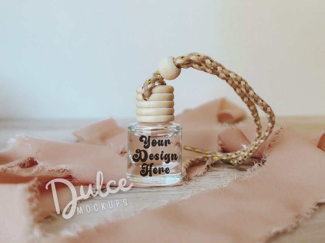 Round Car Diffuser Mockup Label Template Canva Mockup Car Air Freshener ...