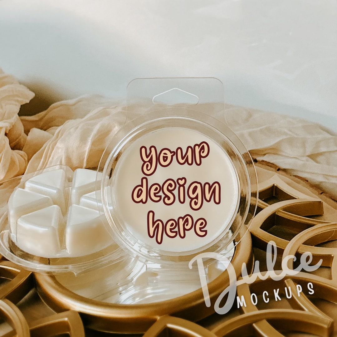 White Wax Melt Mockup Tart Mockup Pie Clamshell Mockup Pie Shaped ...