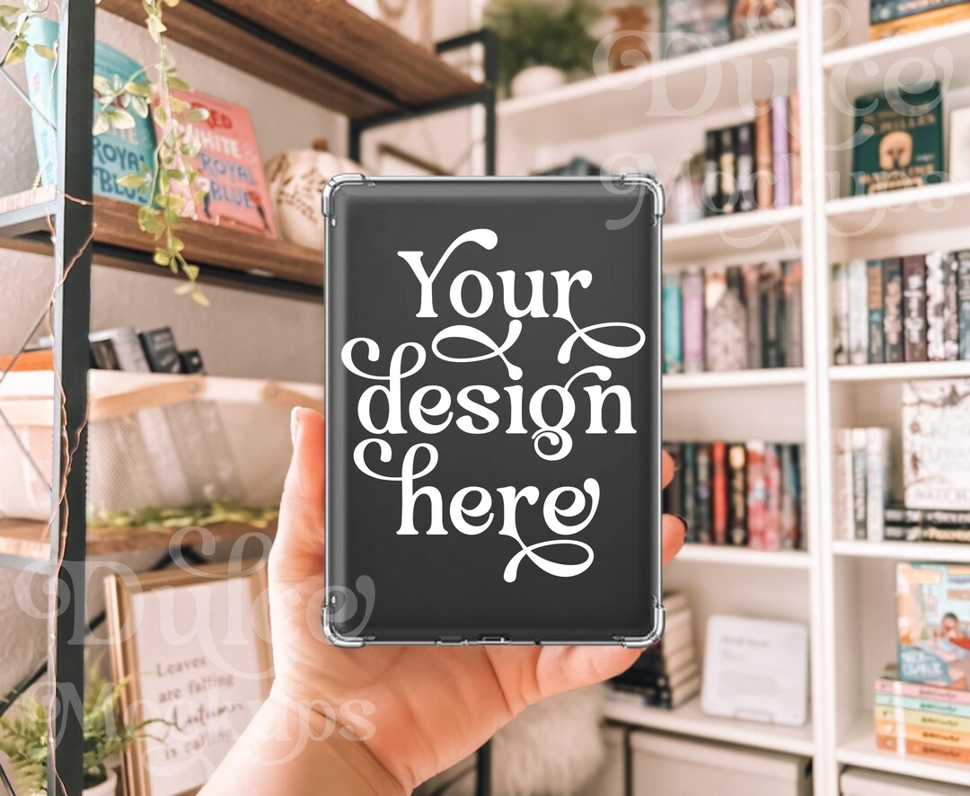 Clear Kindle Case Mockup Sticker Mockup E-book Bookshelf E-reader ...