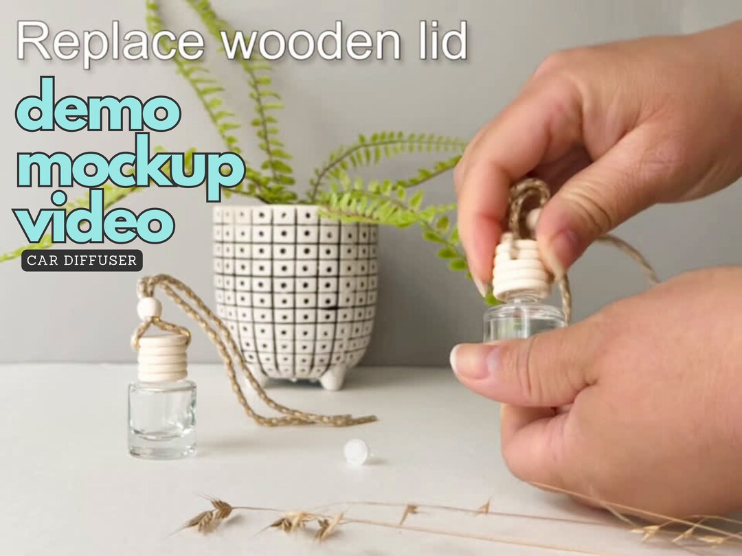 Hanging Car Diffuser How to Video Mockup Car Reed Diffuser Mockup Label ...