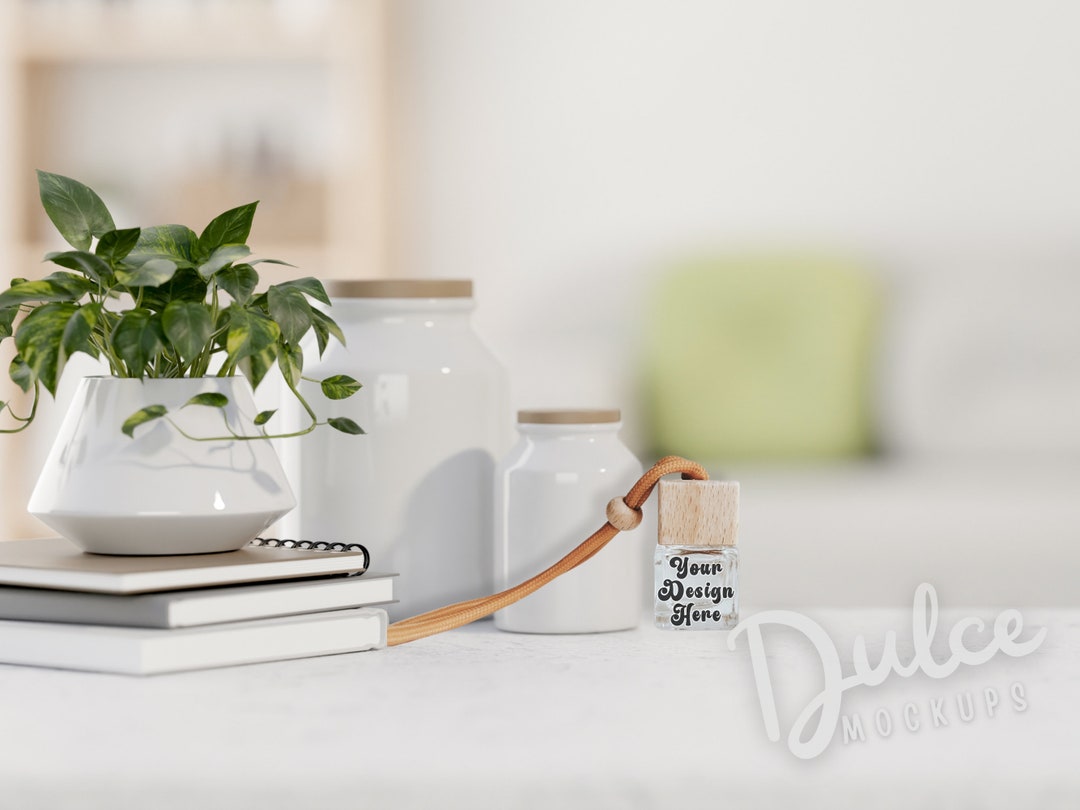 Square Glass Car Diffuser Mockup Square Style Glass Diffuser Air ...