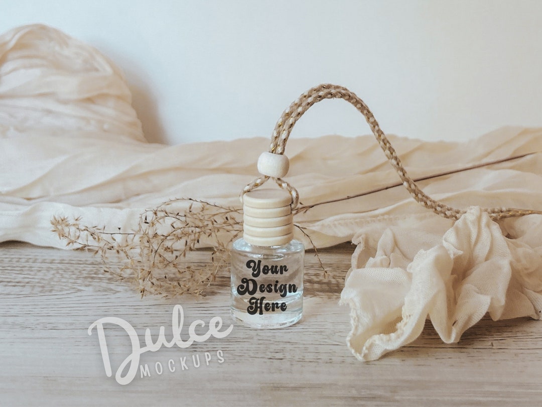 Round Car Diffuser Mockup Label Template Canva Mockup Car Air Freshener ...