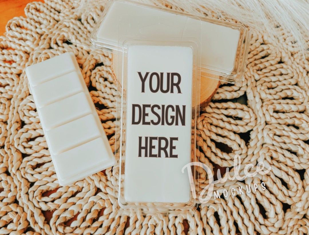 White Wax Melt Mockup Wax Melt Snap Bar White Tart Mockup Boho Mockup ...