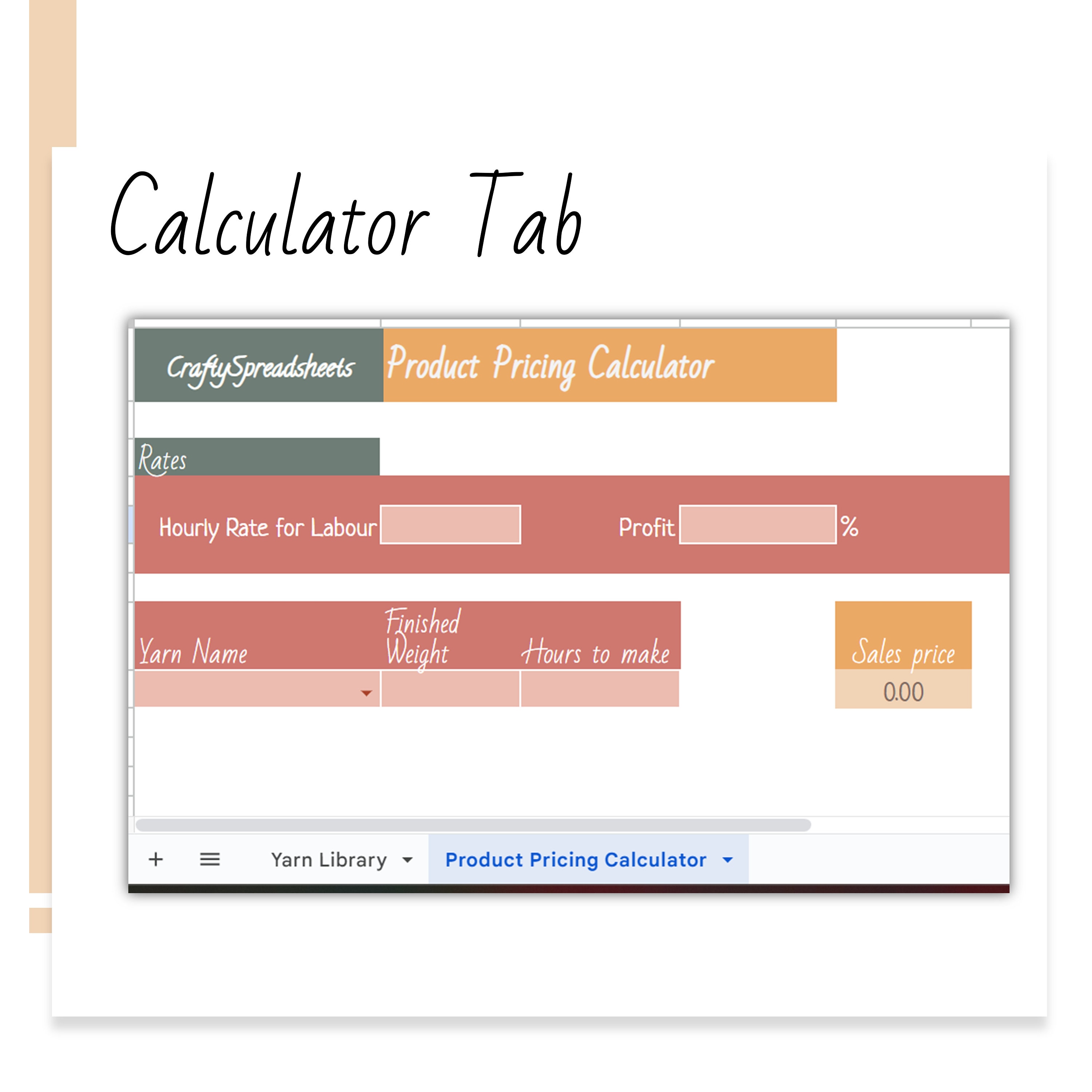 Pricing Calculator, Crochet Spreadsheet, Craft Pricing Calculator ...