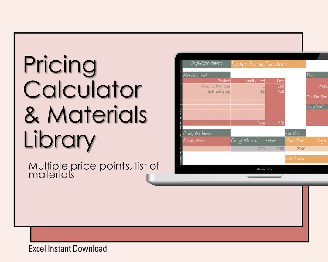 Craft Pricing Calculator, for Knitters and Crocheters, Pricing Guide ...