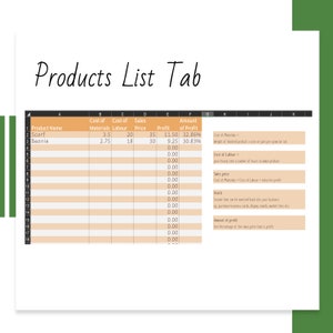 Craft Market Expense, Sales and Profit Tracker Spreadsheet, Craft Fair ...