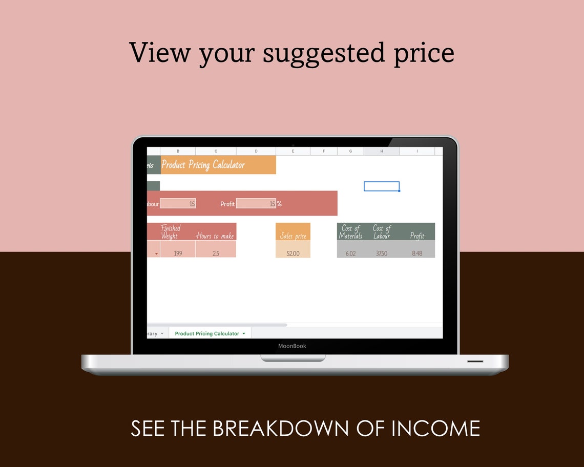 Crochet Spreadsheet Craft Pricing Calculator for Knitter and - Etsy