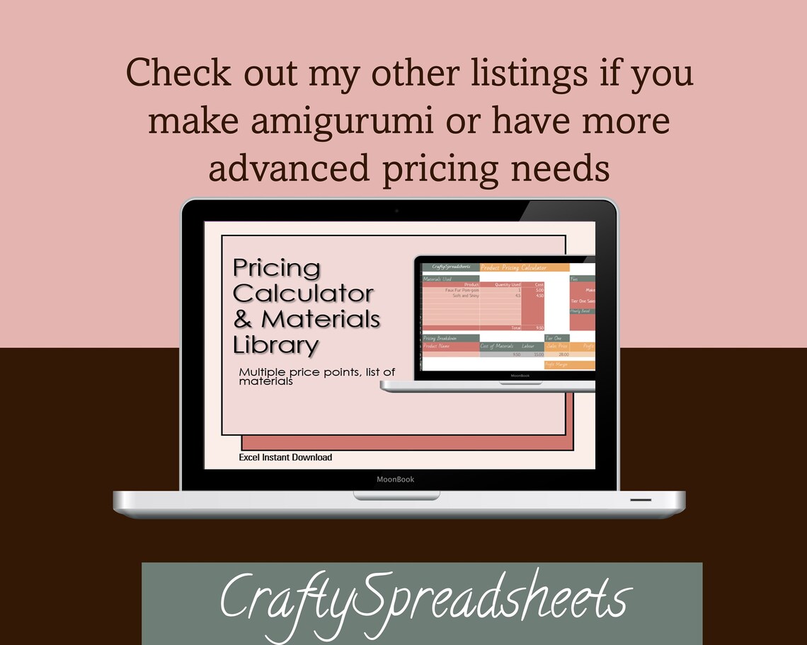 Crochet Spreadsheet Craft Pricing Calculator for Knitter and - Etsy