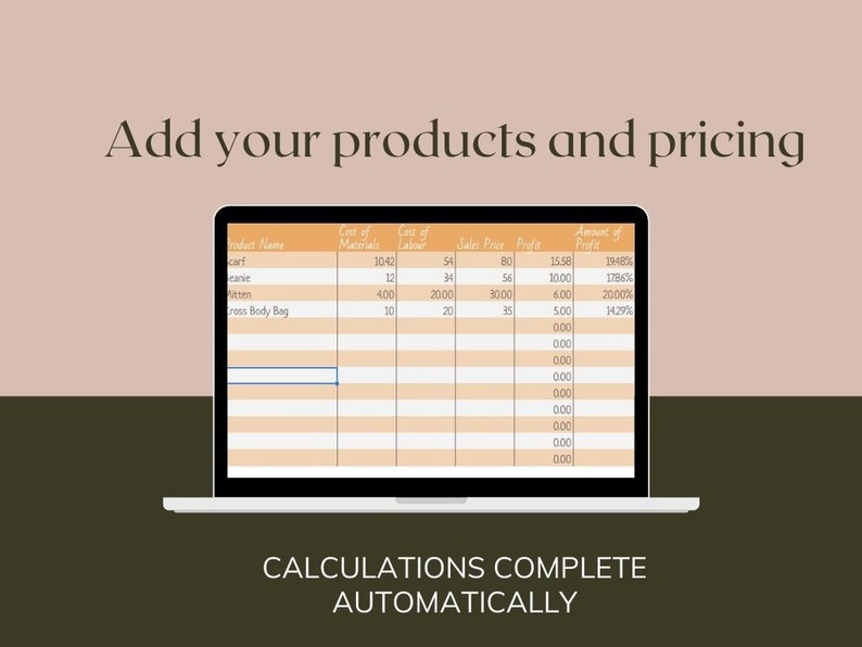 Craft Market Expense Sales and Profit Tracker Spreadsheet - Etsy