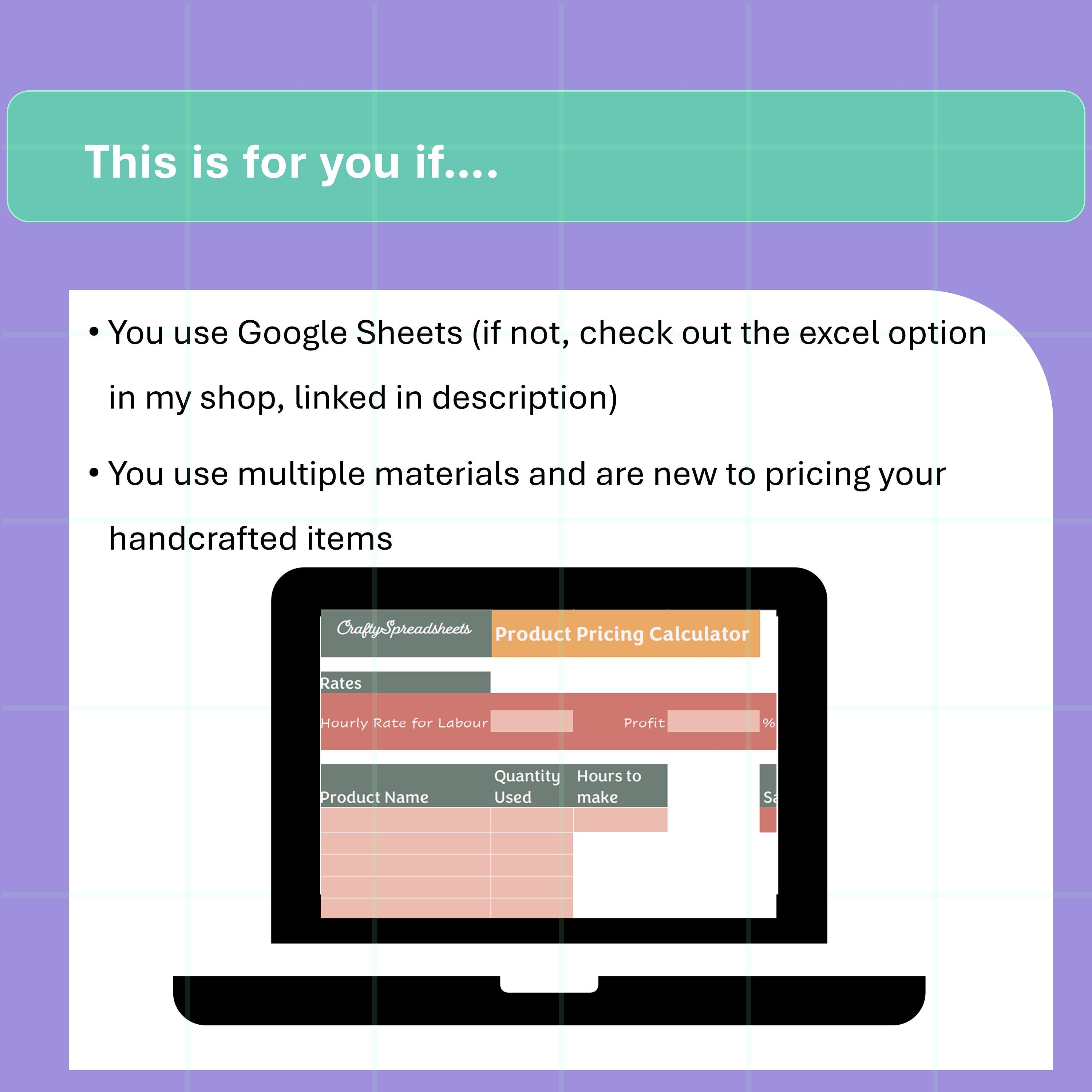 Crochet Spreadsheet, Craft Pricing Calculator, Amigurumi Crochet, for ...