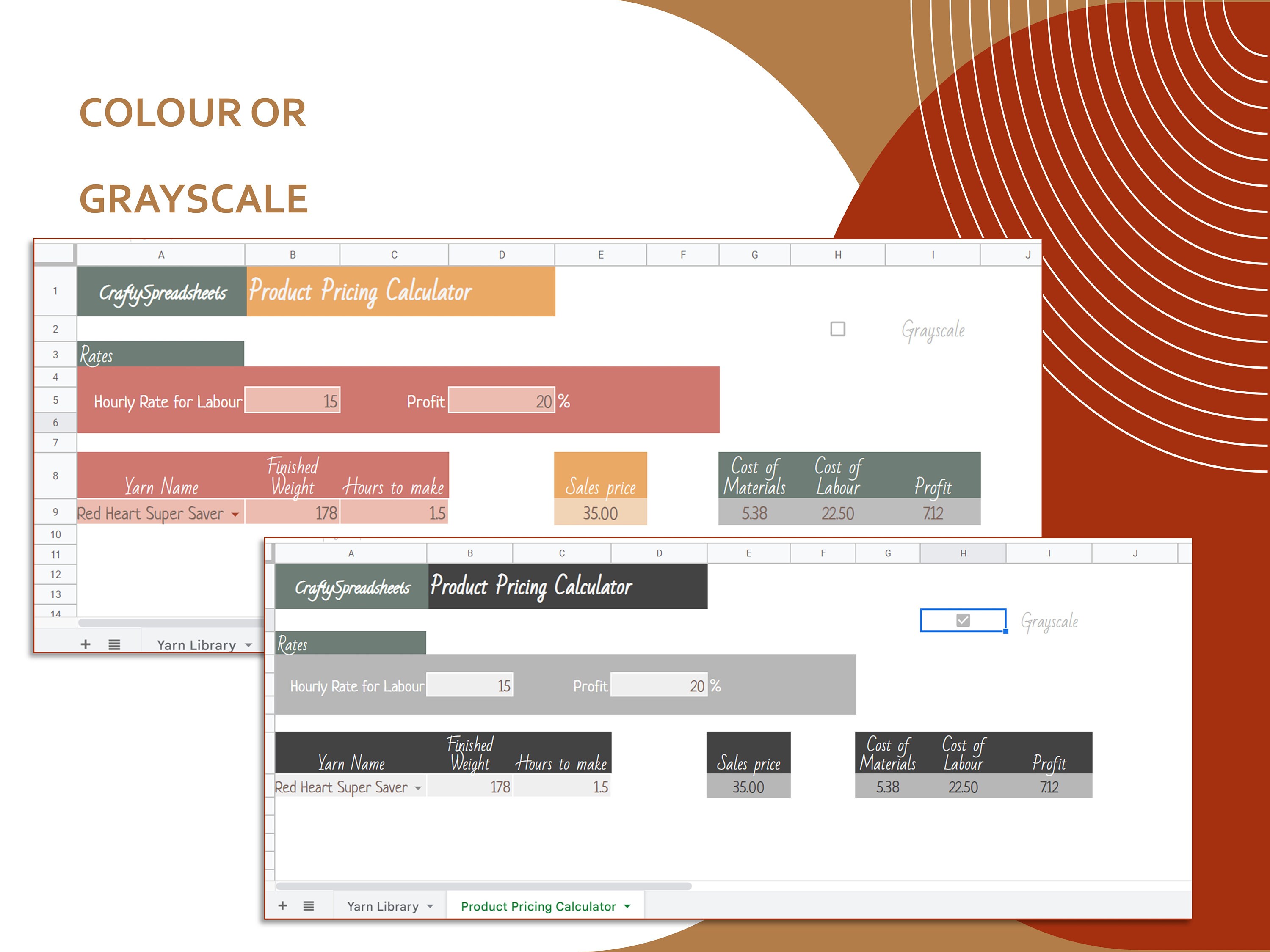 Pricing Calculator Crochet Spreadsheet Craft Pricing - Etsy