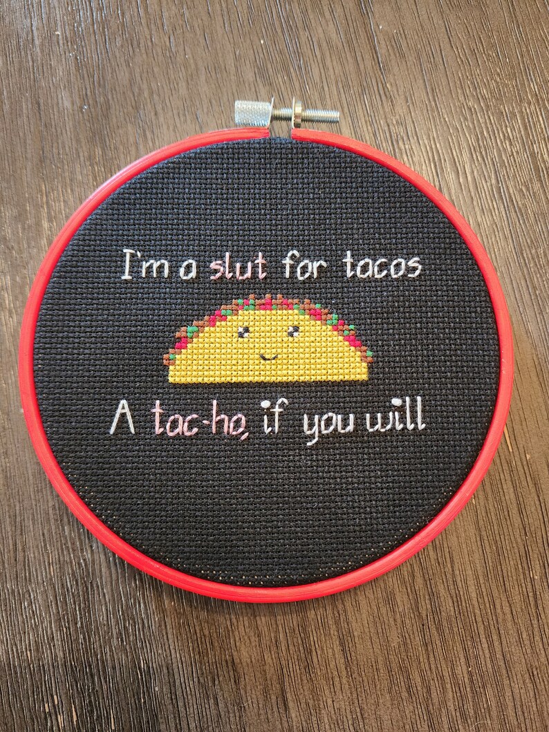 Taco Cross Stitch Pattern - Etsy