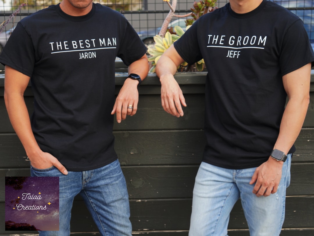 GROOM & GROOMSMEN Shirts Custom Names and Numbers for Bachelor Party ...