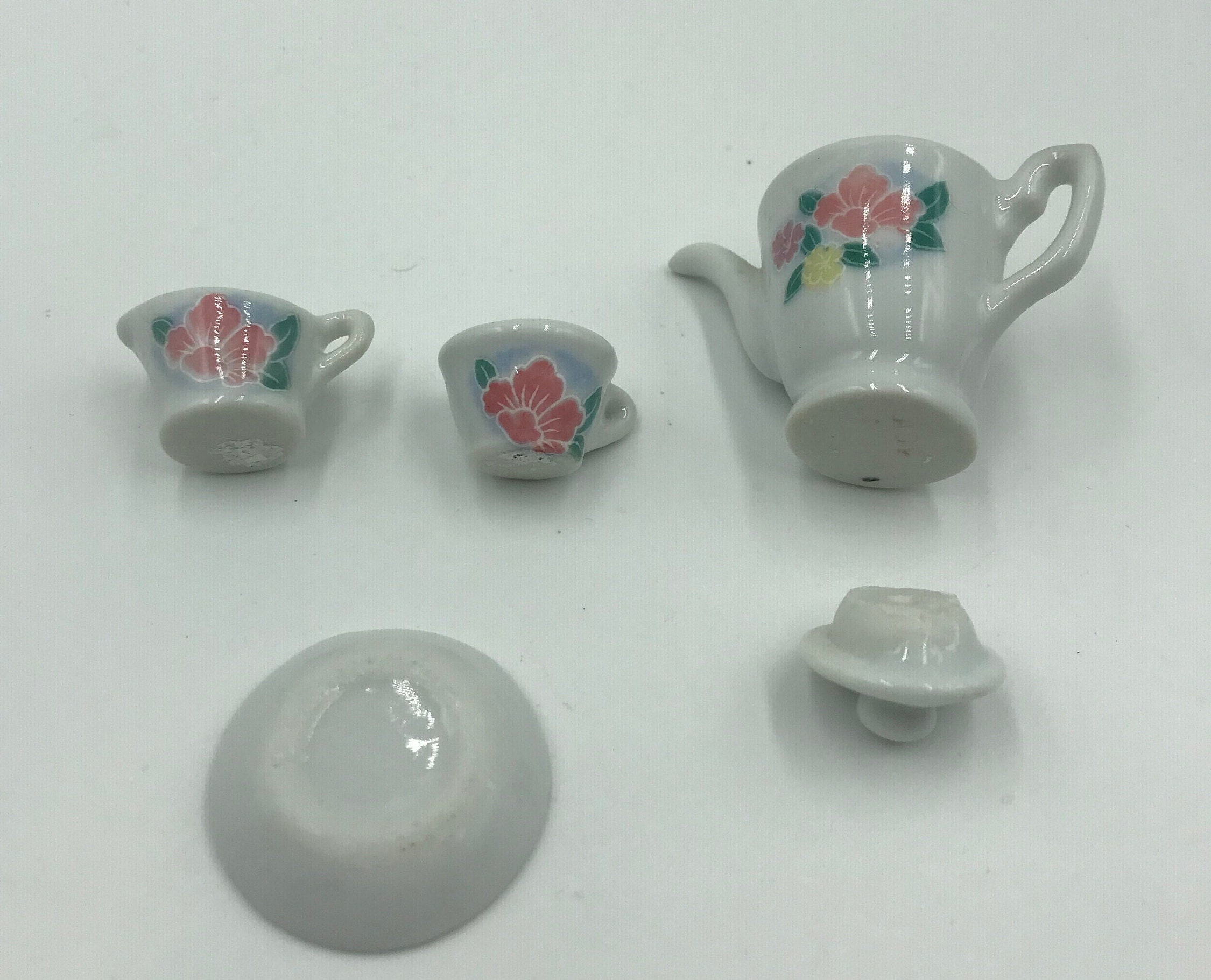 Miniature Tea Set Pieces - Made in Japan - Etsy