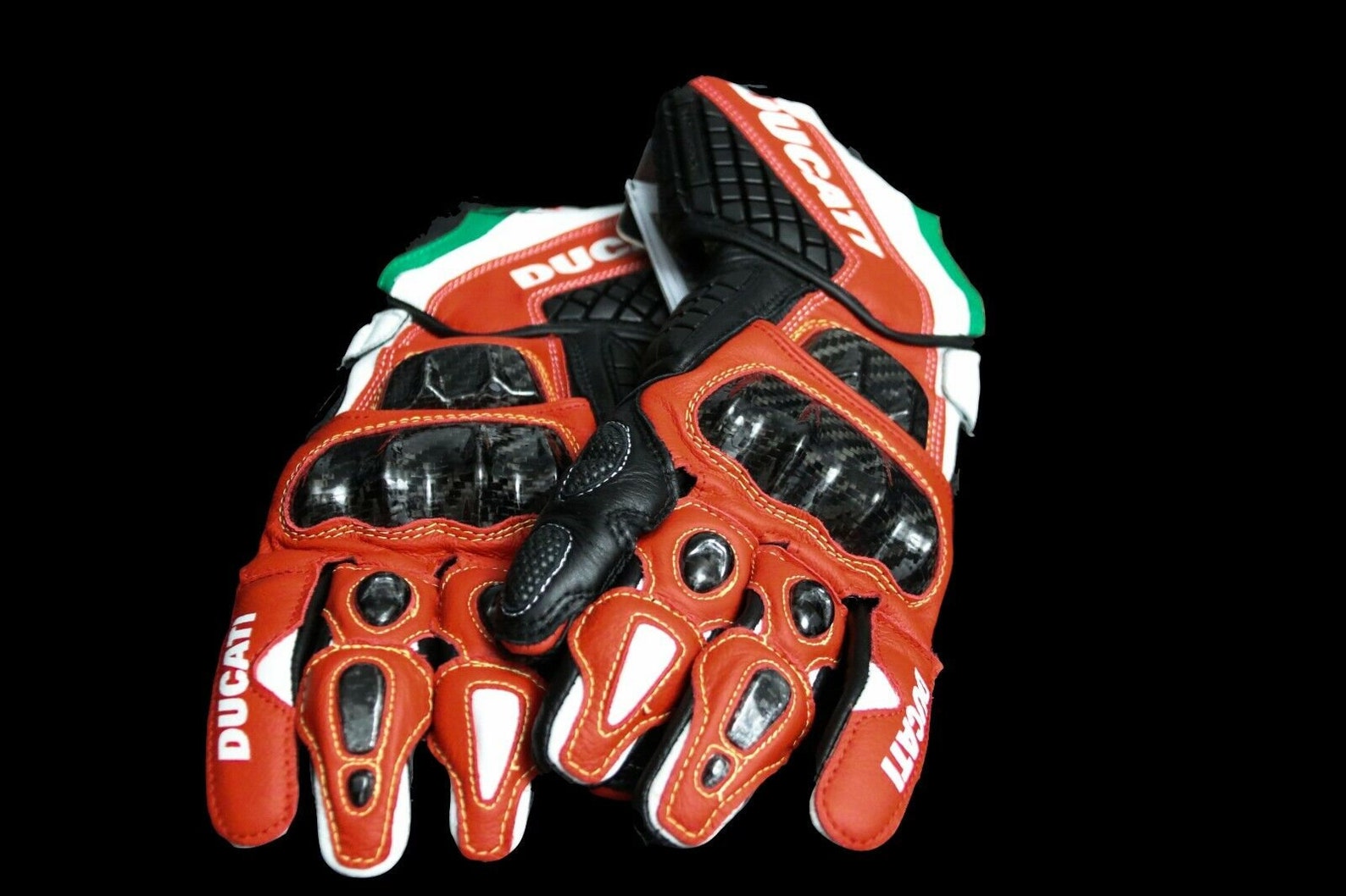 Ducati Corse C3 Motorcycle Motogp Motorbike Racing Leather Gloves Red ...