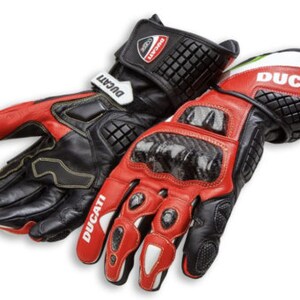 Ducati Corse C3 Motorcycle Motogp Motorbike Racing Leather Gloves Red ...