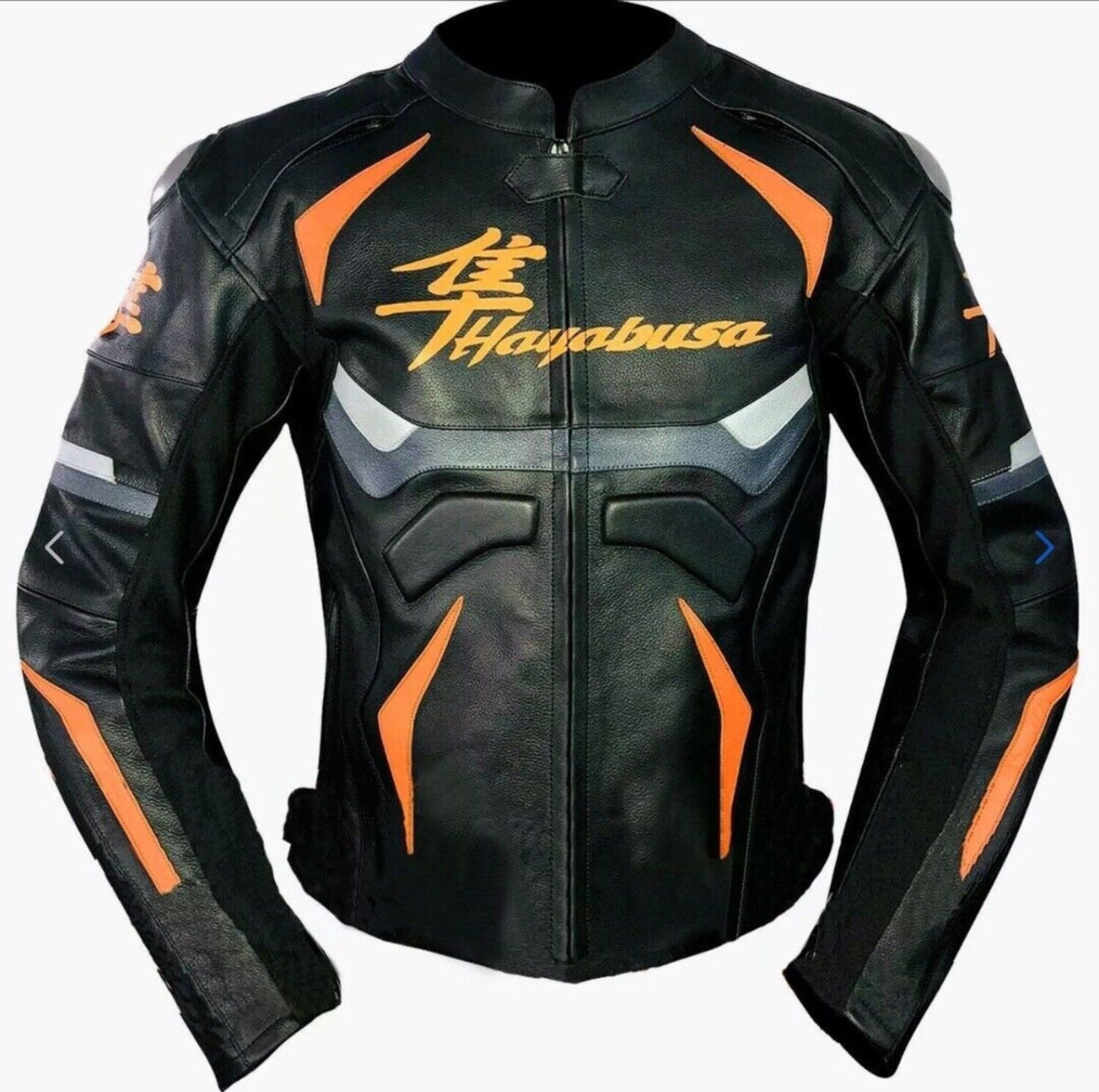 HAYABUSA Motogp Motorcycle Motorbike Racing Leather Jacket All Size ...