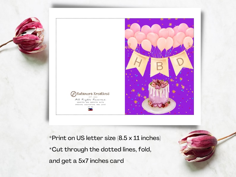 HBD Happy Birthday Printable Instant Download Birthday - Etsy