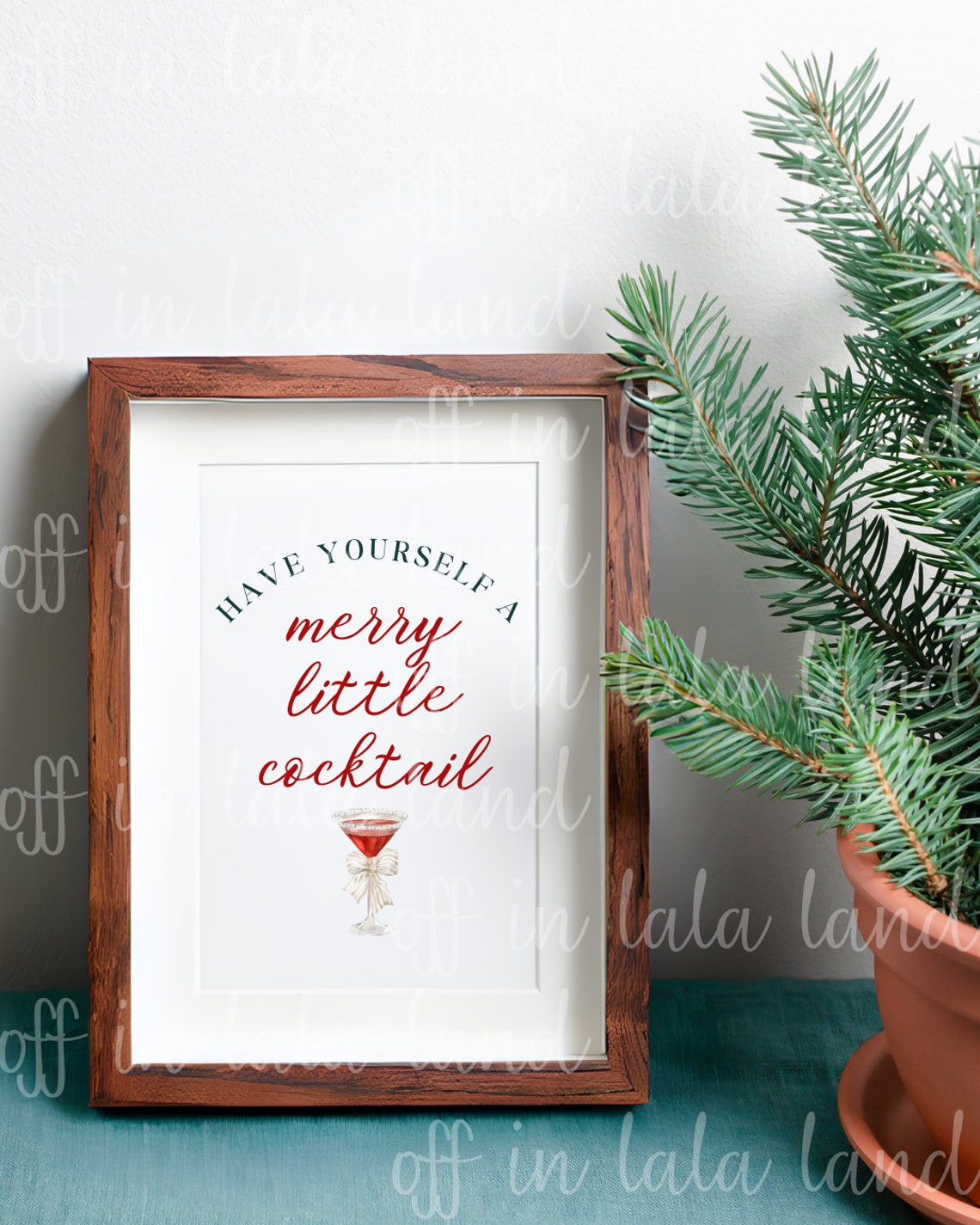 Holiday Party Cocktail Printable Sign- Christmas Party Cocktail Bar ...