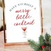 Holiday Party Cocktail Printable Sign- Christmas Party Cocktail Bar ...