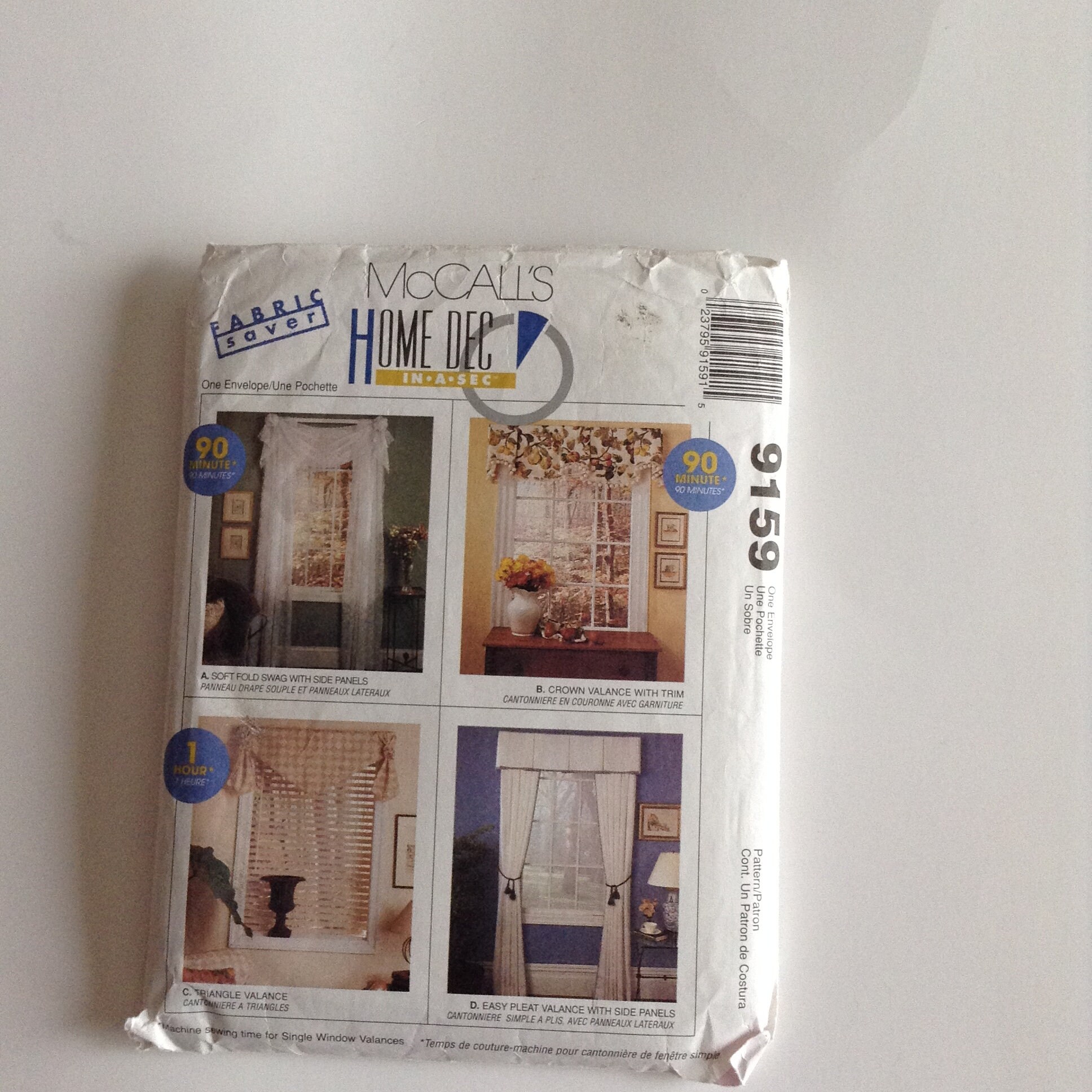 Vintage Easy to Sew Patterns Window Valance Crossover Swags Shades Home ...