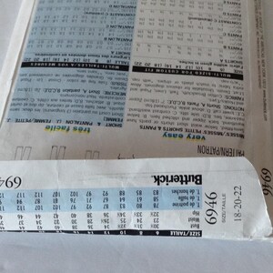 Butterick Sewing Pattern #6946 Fast and Easy Size 18-20-22 Petite ...