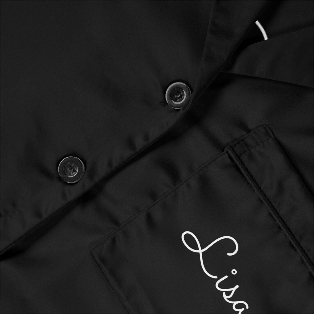 Personalized Women's Satin Pajama Set Name Customized Sleepwear, Luxury ...