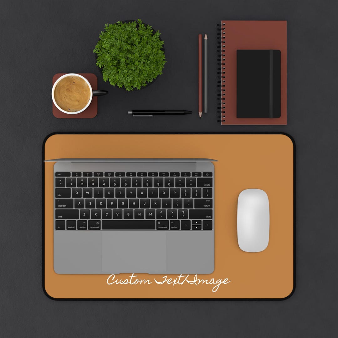 Custom Light Brown Masterpiece Desk Mat - Elegant Work Surface ...