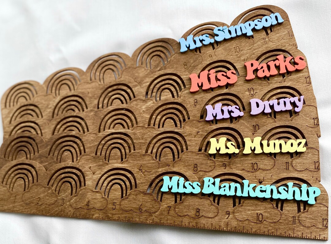 Teacher Rainbow Ruler Teacher Gifts Bulk Personalized - Etsy