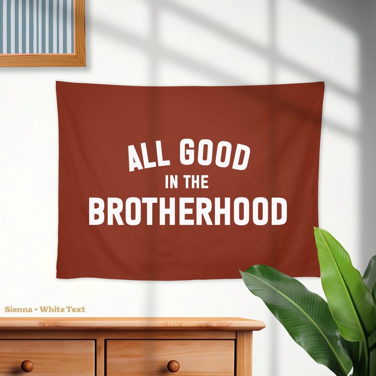 All Good in the Brotherhood Banner | Boys Room Decor, Brotherhood Wall ...