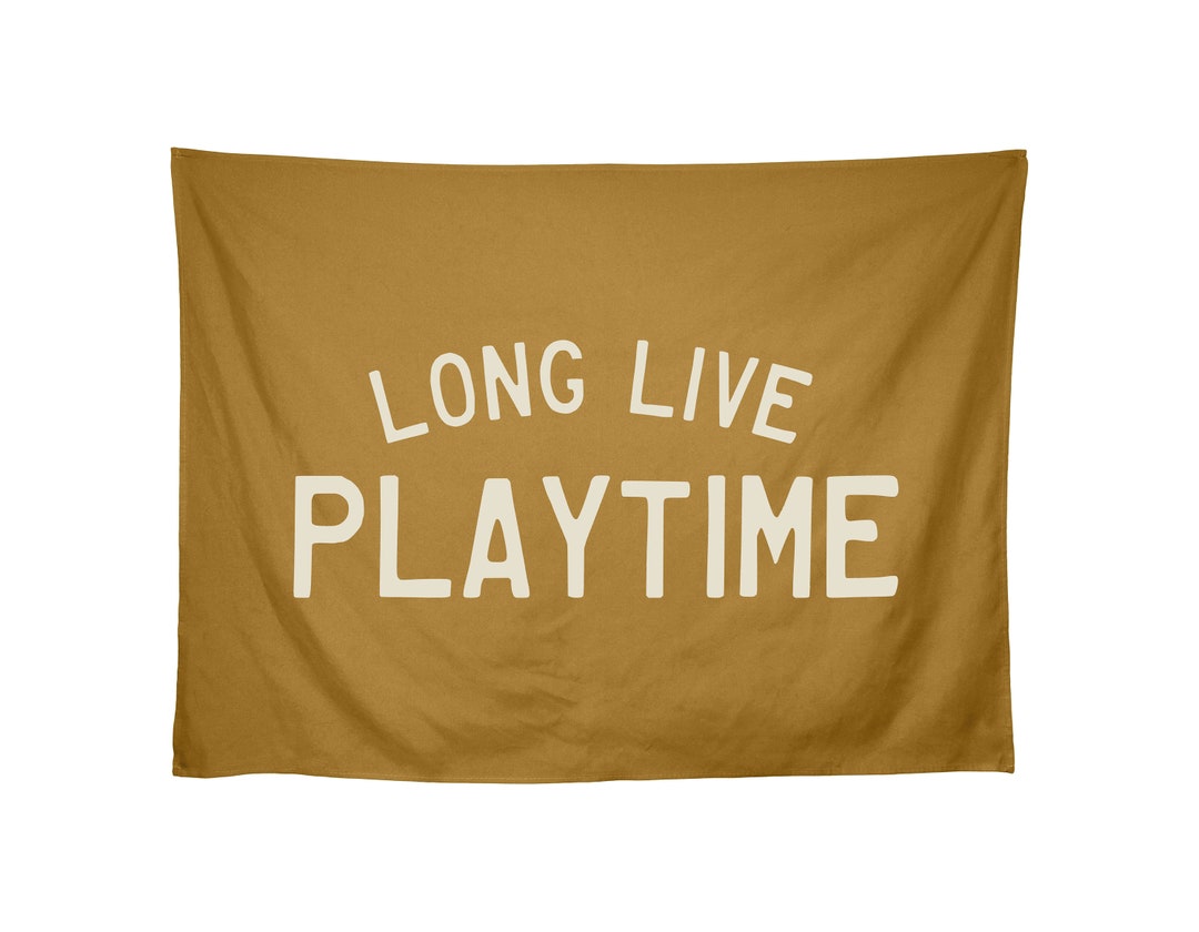 Long Live Playtime Banner Flag, Playroom Wall Art, Flag Banner ...