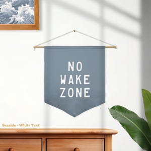No Wake Zone Flag Pennant, Kids Nautical Wall Art, Nautical Decor, No ...