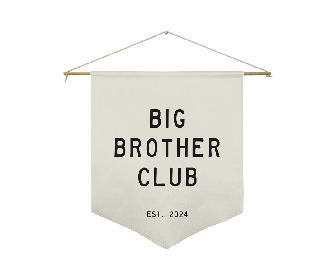 Big Brother Club Pennant, Boy's Wall Hanging, Big Brother Room Decor ...