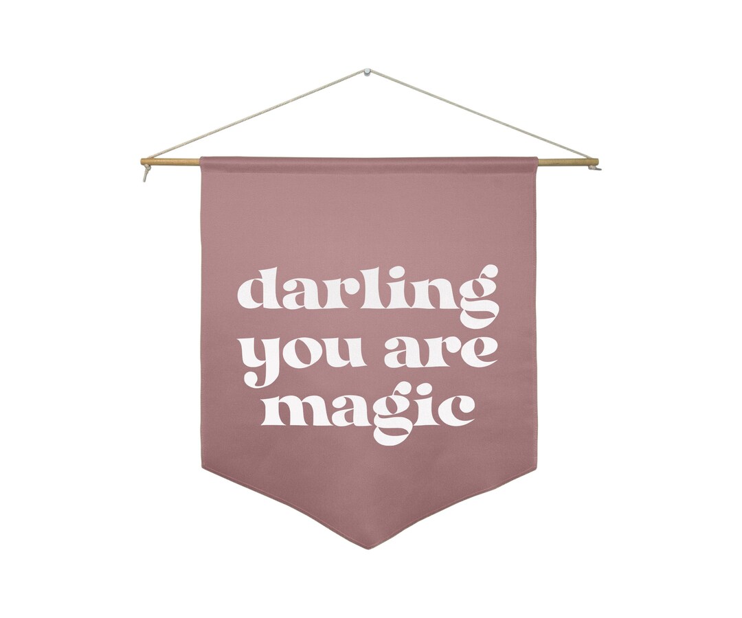Darling You Are Magic Pennant | Girls Wall Banner, Nursery Decor, Kids ...