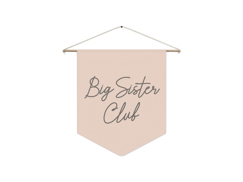 Big Sister Club Pennant Girl's Wall Hanging Big Sister - Etsy