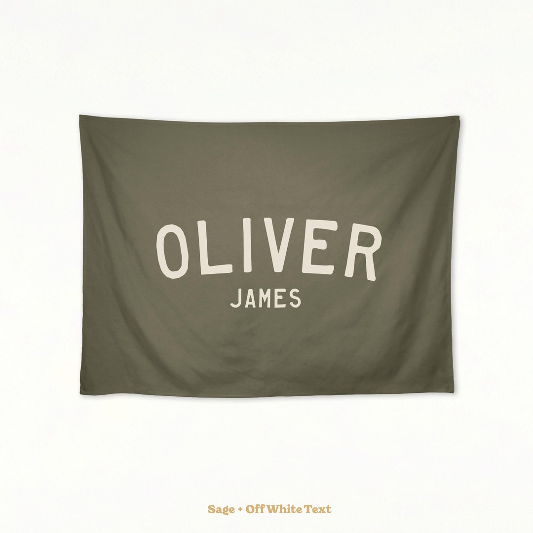 Custom Name Banner | Kids Wall Art, Personalized Flag, Nursery Tapestry ...