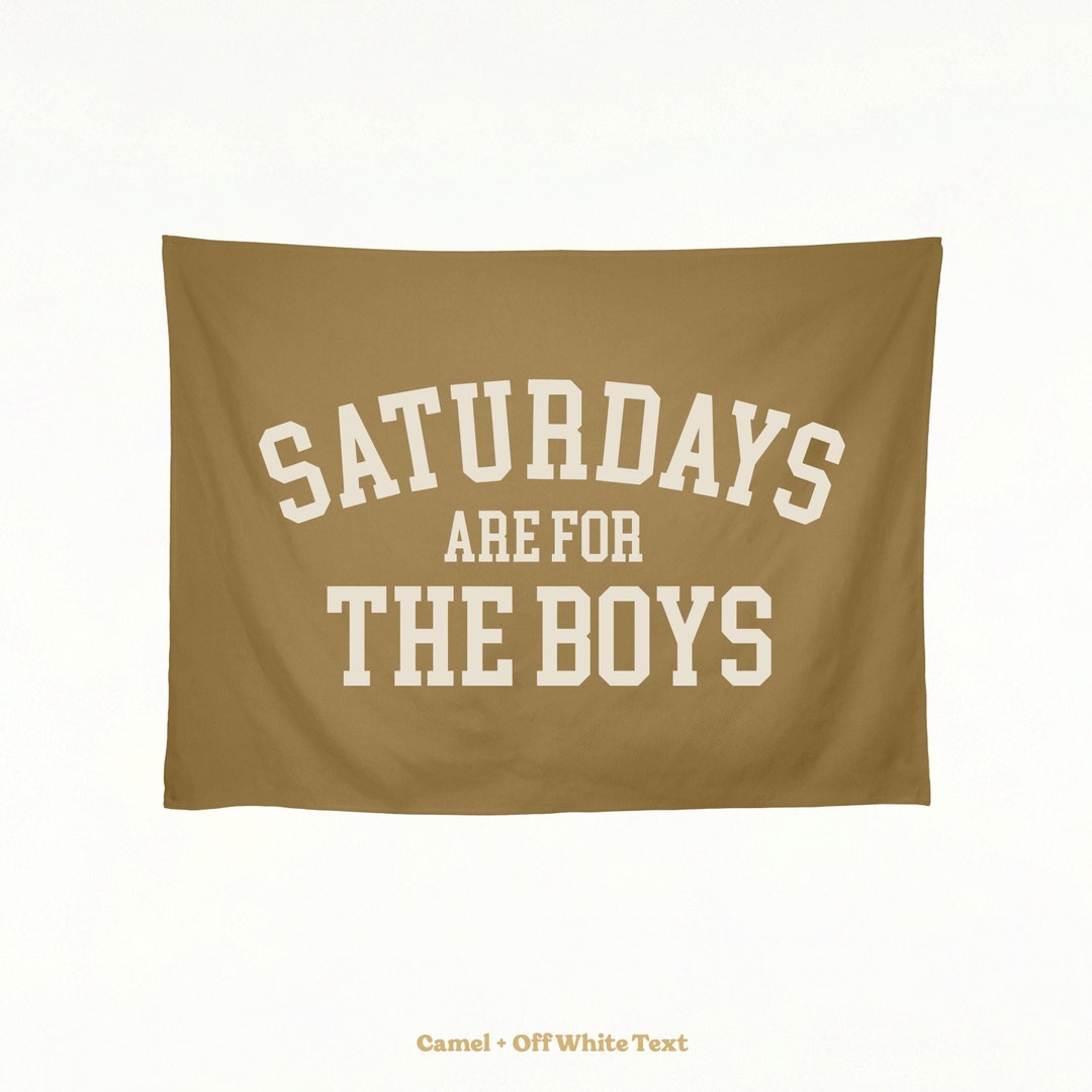 Saturdays Are for the Boys Banner | Boys Room Decor, Wall Art, Camp ...
