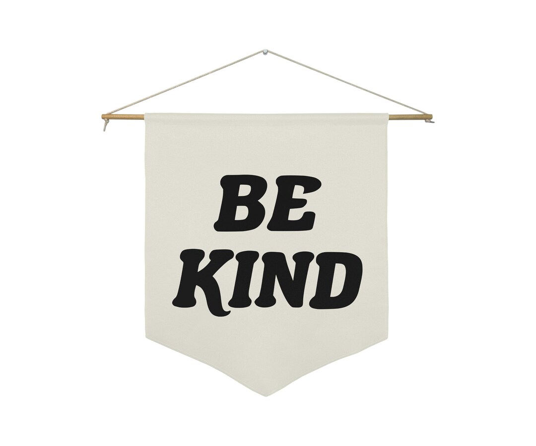 Be Kind Pennant Banner, Modern Neutral Kids Decor, Boho Nursery, Kids ...